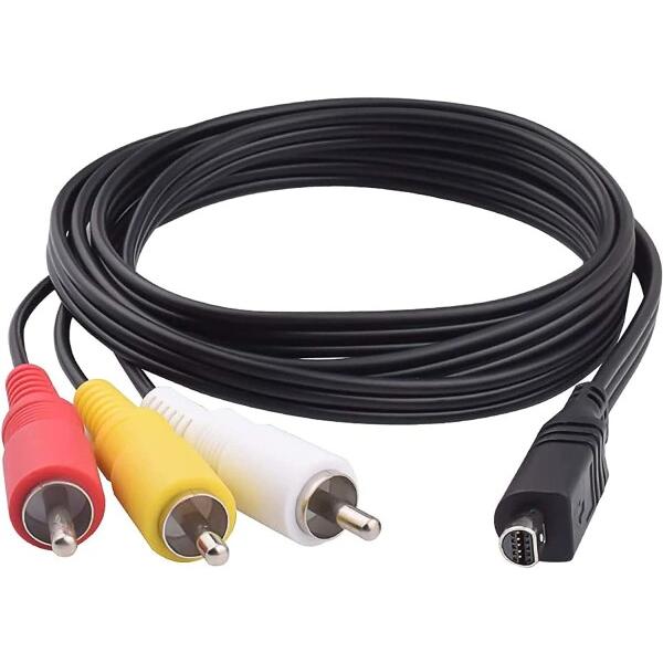 代替VMC-15FS VMC-30FS 10 PinオーディオビデオラインAVテレビ出力ライン互換ソニーハンディカムカメラDCR-SR90/DPP-EX50/HDR-CX7/HDR-FX7およびその他のモデル（1.2m）商品コード：6607...