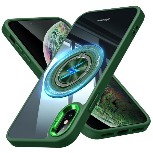 Tgaoleyd iPhone XS/X 用ケース リング付き 耐衝撃 tpu フルプロテクトデザイン スマホケース 軽量 薄型 スタンド機能 アイフォンxs/x 用 カバー 5.8インチ マグネット搭載 全面保護 擦り傷防止 落下防止 米...