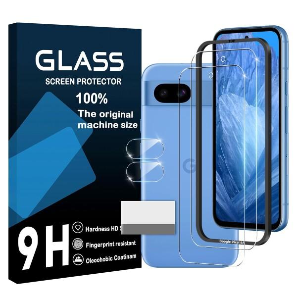 cronincards 対応 Google Pixel 8A ガラスフイルム ＋ レンズ保護フィルム（2+2枚入） 対応 Google Pixel 8A フィルム 対応 グーグル ピクセル 8a 保護フィルムCRONINP-GP8AK商品コ...