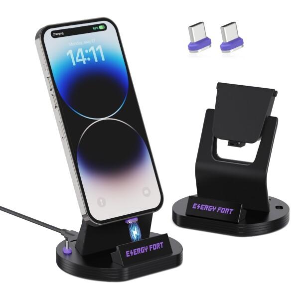 SIKAI CASE マグネット 充電スタンド Type C チャージャードック 着脱式 磁気端子付 最大240W出力対応 5A急速 充電ステーション For iPhone 16シリーズ、Xiaomi POCO X7/M7、Nexus 6P...