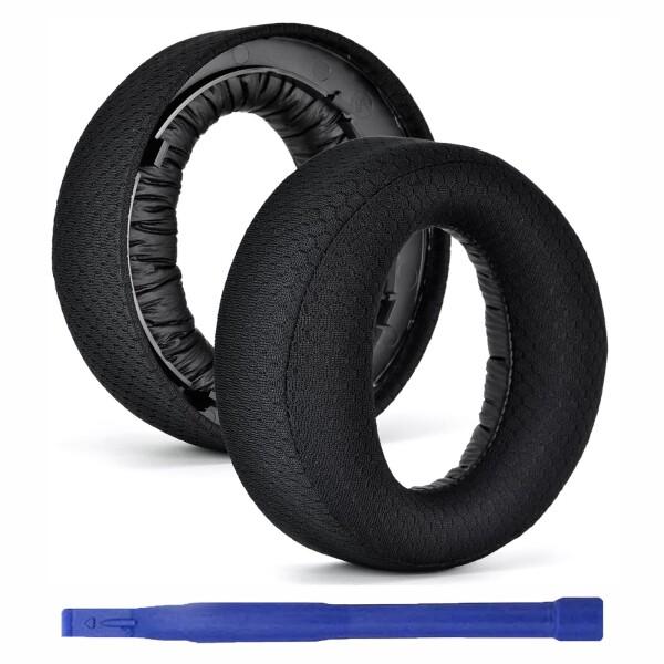 Pulse 3D イヤーパッド 交換 PS5 ヘッドセット イヤーパッド for Sony PS5 Pulse 3D ヘッドセット用 ノイズアイソレーションメモリーフォームと通気性メッシュ生地 (ブラック)商品コード：66079725324...