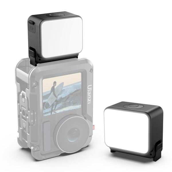 Ulanzi Action3用LEDビデオライト 撮影用ライト ミニライト 磁気マグネット 5600K色温度 Type-C充電式 500mAh アクションカメラアクセサリー 3段階明るさ調整 CRI95+ 軽量 カメラビデオライト Acti...