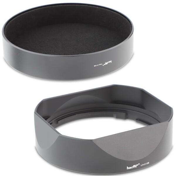 HaogeLH-X13Bバヨネットスクエアメタルの専用レンズフード にとって Fuji 富士Fujinon XF 18-55mm F2.8-4 R LMOISレンズ用およびFujinonXF 14mm F2.8 Rレンズ（X-Pro3 XT...