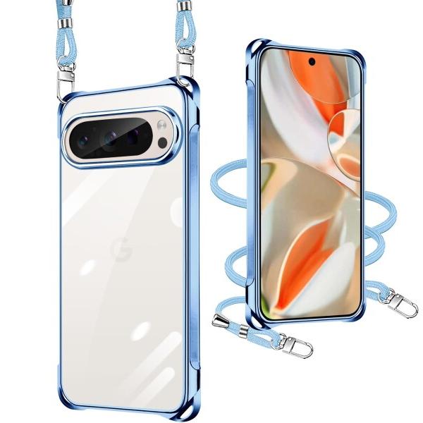 xiusiteli for Google Pixel 9 Pro XL ケース クリア ショルダー ピクセル 9Pro XL 携帯カバー 耐衝撃 全面保護 スマホケース ストラップ付き 肩掛け 斜めかけ 縄掛けケース 縄掛け スマホケース ...