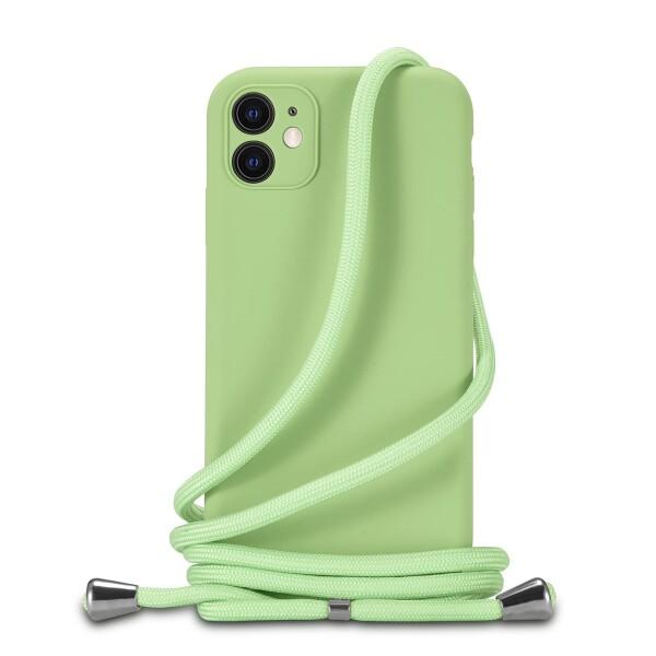 Handodo Apple iPhone 11 用 ケース iPhone 11 カバー ネック ショルダー ストラップ付き スマホ シリコン カバー 紐付き 斜めがけ 織りストラップ付き 調節可能なショルダー クロスボディ ネックレス 保護...