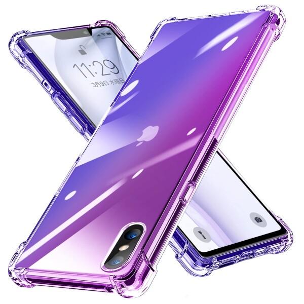 TLOMPLO 対応 iPhone XS/X 用の ケースケース 透明 クリア 耐衝撃 xs/xカバー 耐衝撃 クリア 透明 TPU 薄型 軽量 滑り止め 黄変防止 柔軟 Qi充電 衝撃吸収 指紋防止 米軍MIL規格取得 ワイヤレス充電に対...