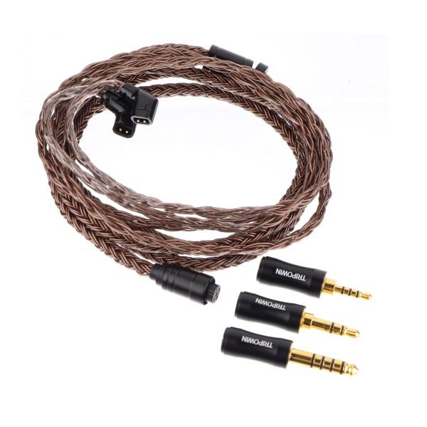 LINSOUL TRIPOWIN Amber 32 AWG ハイエンドOFCイヤホンアップグレードケーブル リケーブル可能のイヤホンに適用 2.5mm/3.5mm/4.4mmプラグが付属していて 柔らかいPVC外装マテリアル 3-in-1ニ...