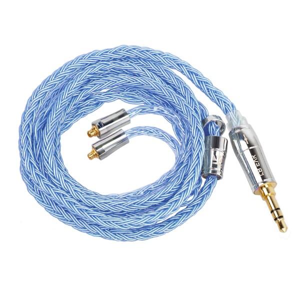 mmcx3.5mmリケーブル 5N 16芯無酸素銅銀メッキケーブル バランス交換用ケーブル 音質改善 金メッキ銅プラグ イヤフォン交換ケーブル KZイヤホン適用 ZSTX/castor/ZSN Pro/ZSN PROX/ZS10 PRO/Z...