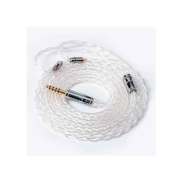 MMCX 2.5mmリケーブル 4N19芯アップグレード高純度単結晶銅銀メッキりケーブル線 3.5mmイヤホンアップグレードケーブル イヤフォン交換ケーブル hi-fiオーディオ UE900/W40/W60/B50/W80/W10/W20/...