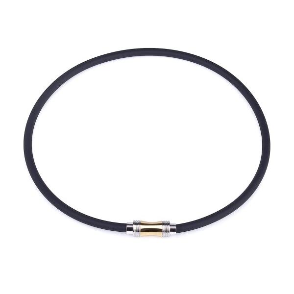 (FUANNA) 磁性ネックレス シリコンゲルマニウムステンレス鋼 磁気ジョイント ネックレス 静電気除去(50cm)商品コード：66079726733サイズ：50cmカラー：ブラック【サイズ】長さ:45 CM 50 CMは人間工学的に快適...