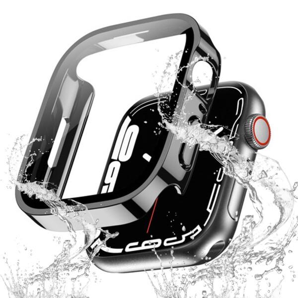 TOORQR 対応 Apple Watch ケース アップルウォッチ カバー Series SE2/SE/6/5/4 44mm 防水・防塵 Apple Watch カバー 3D直角エッジデザイン 日本旭硝子材 PC素材 軽量 指紋防止 傷防...