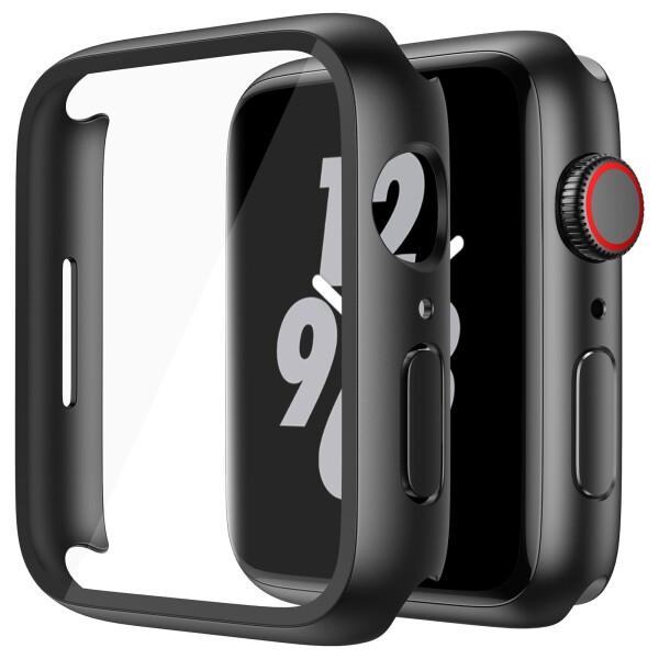 ULOE 2個入り For Apple Watch 用 ケース Series 11 (2025) Series 10 46mm アップルウォッチ用 ケース 一体型 新デザイン 超薄型 PC+ガラス素材 対応 Apple Watch カバー ...