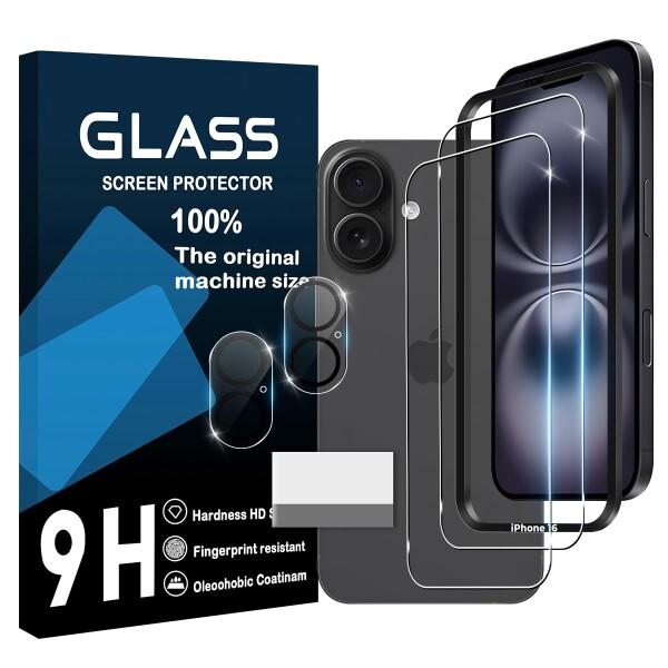 cronincards 対応 iphone16 ガラスフィルム ＋ レンズ保護フィルム（2+2枚入）＋対応 アイフォン16 フィルム 対応 いphone16 保護フィルム 対応 いpほね16 ガラスフィルムCRONINP-ip16商品コード...