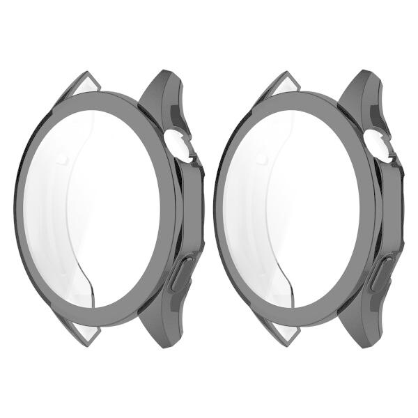 ［RuenTech］対応 Huawei Watch GT4 41mm 46mmカバー ケース フルカバーソフトTPU素材 メッキ加工 一体型全面保護カバー 耐衝撃性 指紋防止 取扱簡単 超薄型 (ブラック+ブラック, 46mm)商品コード：...