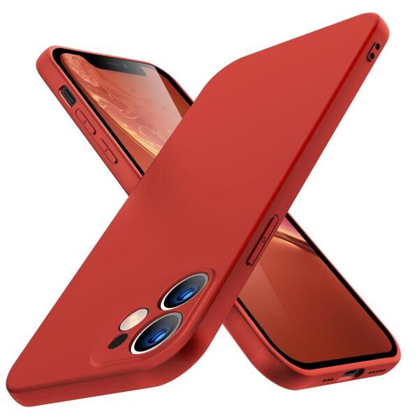 TLOMPLO 対応 iphone12 mini 用の ケース シリコン 薄型 スリム 磨り表面 指紋防止カバー 柔らかい裏地 12 mini ケース 耐衝撃 カバー ネックストラップ米軍MIL規格 ワイヤレス充電対応ストラップホール付き ...