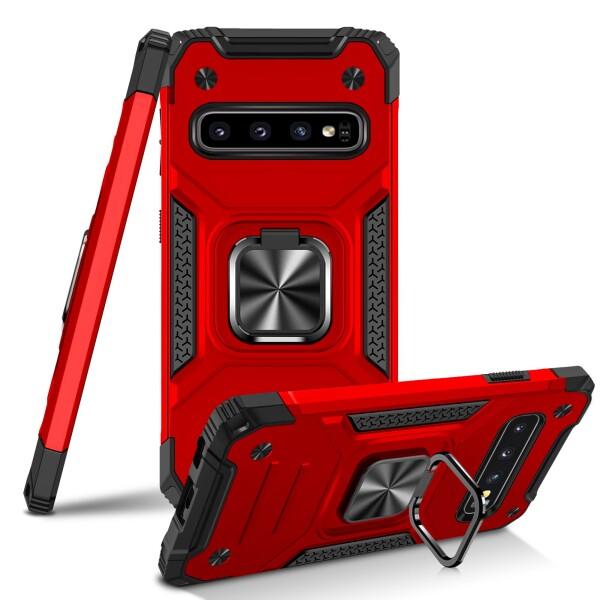 Tgaoleyd Galaxy S10 Plus 用ケース リング付き 耐衝撃 薄型 PC対応 衝撃吸収 tpu フルプロテクトデザイン 指紋防止 サムスン ギャラクシー S10 plus 用ケース 軽量 レンズ保護 車載ホルダー対応 シリ...