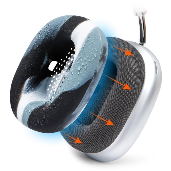 WC SweatZ Max - Wicked Cushions 製 Airpods Max 用保護イヤーパッド カバー |防汗&amp;簡単に洗える |完全なイヤーパッドの汗からの保護 |大理石商品コード：66079728888型番：810...