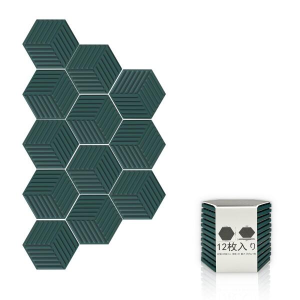 SICHENGDA サーフィン デッキ滑り止めシート 六角形 粘着剤付き DIY 幾何学模様 手軽にDIY 貼り直し可 (12, グリーン)商品コード：66079729071型番：ラバー防振マットカラー：グリーン【ソフトラバー素材】適度な柔...