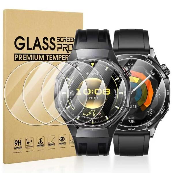 Suoman for HUAWEI WATCH GT6 Pro/GT5 Pro/GT5/GT4 46MM保護フィルム(4枚）ファーウェイの腕時計GT6 Pro/GT5 Pro/GT5/GT4 46MMフィルム スクリーン強化ガラスのカバーf...