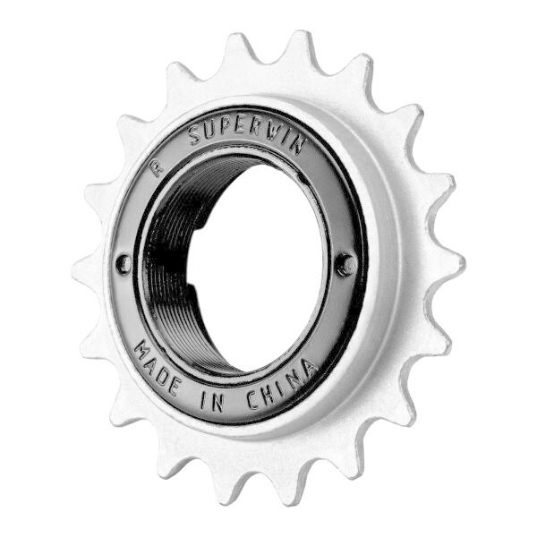 MOHEGIA シングルスピード バイク用フリーホイール：18T 1/2x1/8インチ 自転車用フリーホイール対応 - ネジ式ハブ 交換パーツ - ブラック/ホワイト商品コード：66079729370型番：18T-自転車用フリーホイールサイ...