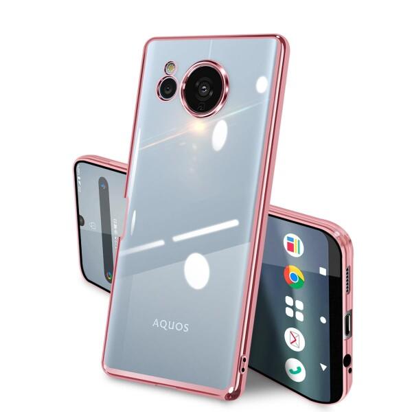 JOUMIN YAO For AQUOS sense7 ケース クリア 全面保護 SH-53C SHG10 SH-M24 カバー シャープ センス7 ソフト 透明 スマホケース TPU 薄型 耐衝撃 軽量 メッキ加工 携帯カバー ストラップ...