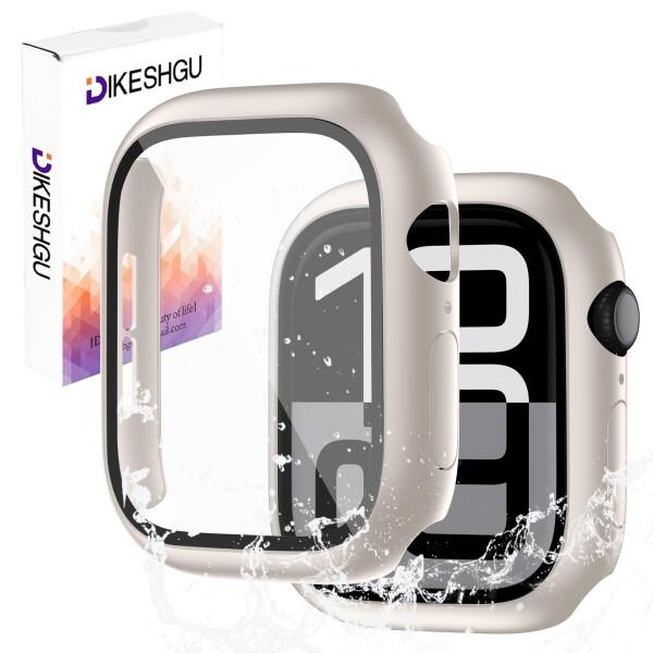 DIKESHGU for Apple Watch 防水ケース Series11/10 42mm/46mm アップルウォッチ シリーズ 11/10用保護カバー ガラスフィルム 一体型 PC素材 タッチ感良好 全面保護 装着簡単 耐衝撃 高透過...