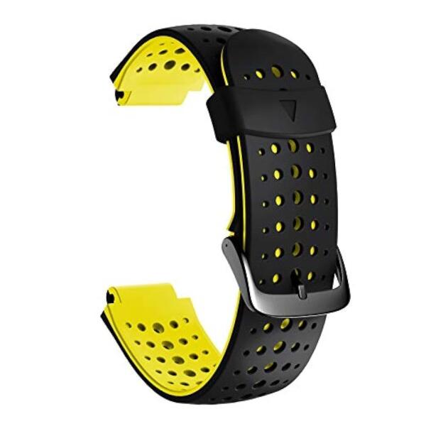 MOQIAN ガーミン用ベルト GARMIN交換用バンド Foreathlete/Forerunner 735XTJ 630J 620J 735XT 235J 230J 220J 735XTJ Approach S20/S5/S6 (bla...