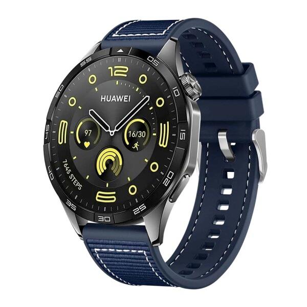 (ZoRoll) 22 mm バンド Huawei Watch GT 6/GT 6 Pro/Watch 5/GT 5 Pro/GT 5 (46 mm) 対応 交換ベルト ナイロン編組 柔らかいシリコン製 交換バンド スポーツストラップ 替え...