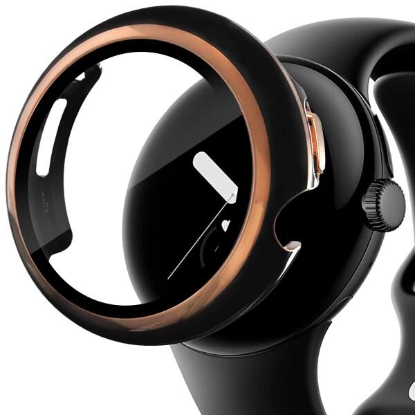 Miimall「ガラスフイルム一体感ケース」Google Pixel Watch 専用ケースオシャレGoogle グーグルPixel Watch向けの ケース Pixel Watch 保護ケース キズ防止 防塵 軽量 硬度9H PC素材 液...