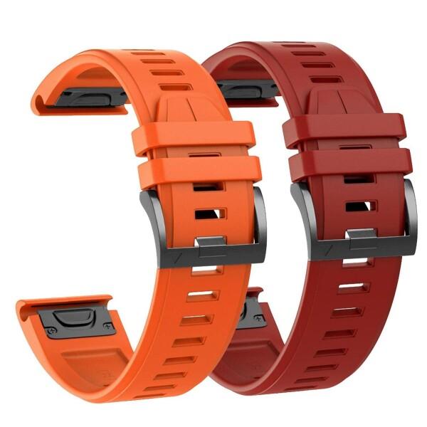 (Ahayo) QuickFit 22 2パック防水替えバンド に適合するガーミンInstinct 2 Solar/Fenix 8 / epix Pro (47mm), 留め金具の シリコン スポーツ ベルト用のGarmin Approac...