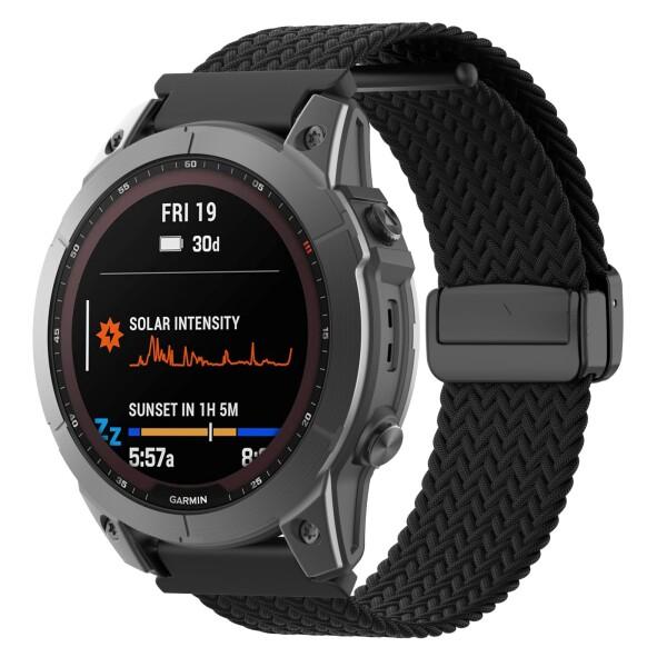 スマートウォッチバンド 替えベルト 22mm ガーミン255 バンド 弾力ナイロン製 マグネットバックル GarminForerunner255/265/265 music/Venu4 45mm/Venu3/2/Vivoactive4/Hu...
