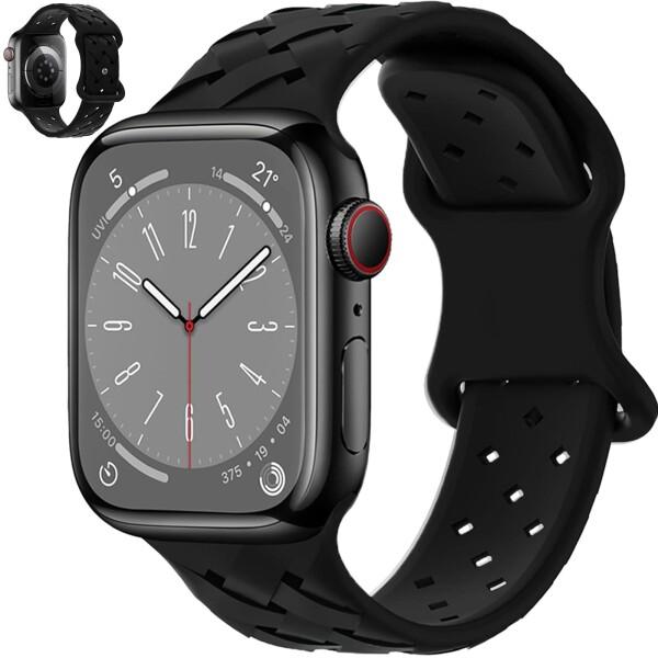 (BOOLINN) アップルウォッチ バンド 49mm 46mm 45mm 44mm 42mm 41mm 40mm 38mm Apple Watch バンド シリコン製 スポーツバンドiwatch Series 10/9/8/7/SE/6/...