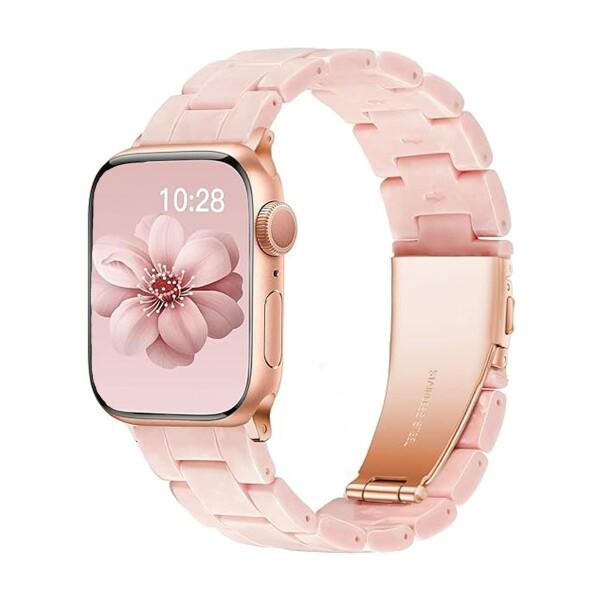 (Briever)コンパチブル Apple Watch バンド レディース アップルウォッチ バンド 樹脂ベルト 軽量 iwatch 41mm 40mm 38mm 46mm 49mm 45mm 44mm 42mm 防水 調整ツール付き Se...