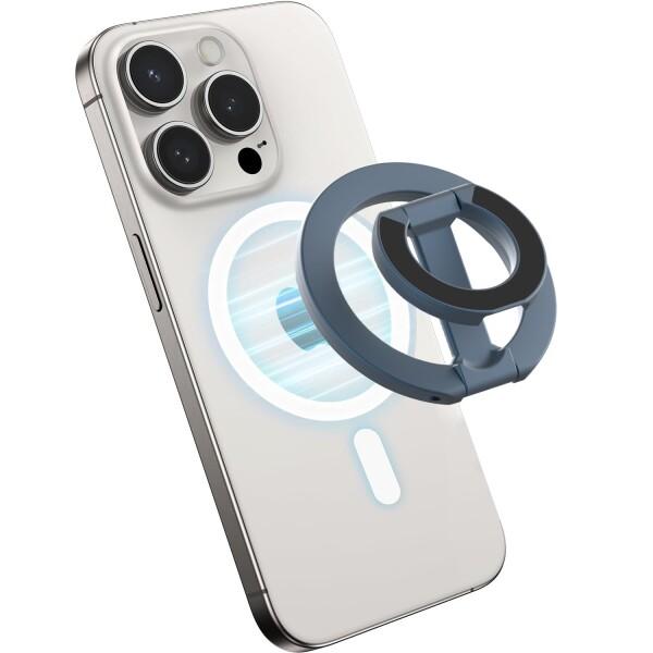 DanYee 両面マグネット MagSafe リング スマホスタンド 超?磁力 MagSafe対応 iPhone16 15 14 13 12シリーズ対応 MagSafeケース対応 360度回転 二関節調整 卓上用 マグネットスタンド 折り畳...