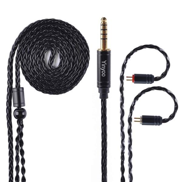 (YYX 4822) 2pin4.4mmりケープル 0.78mm 2pinケープル アップグレード8 芯銀メッキ銅線 交換用イヤホンケーブル イヤフォン交換ケーブル hi-fiオーディオ バランス 音質向上 fh1s/jh3/fd1/ea1...