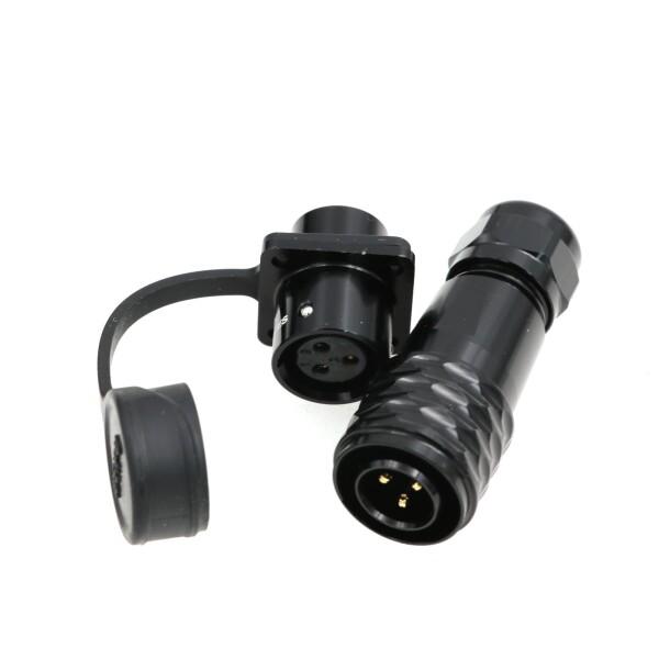 ZBLZGP は M12 コネクター IP67 のプッシュ プル コネクター Weipu のパネルのプラグの産業電気アダプターの男性の女性 SA12 航空ケーブルのコネクターを防水します (3ピン 13A)商品コード：66079733713...