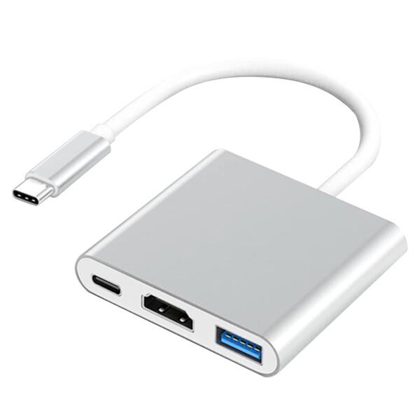 PRESS PLAY Type-C HDMI 変換ケーブル タイプc USB C Digital AV Multiportアダプタ 4K hdmi出力ポート USB 3.0高速データポート USB-C 100W PD急速充電ポートをサポート...
