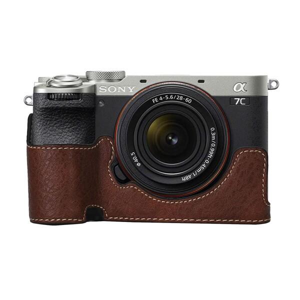 ソニー 用 Sony A7C Mark II 用 カメラ ケース BEADY α7CII / ILCE-7CM2 ハーフケース A7CII / a7CII / A7CMark 2 PUレザー 保護ケース ブラウン商品コード：66079734...