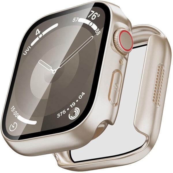 GEITOO Apple Watch 用 ケース防水 40mm Series 6/5/4/SEアップルウォッチカバー 一体型保護ケース 傷防止 軽量 強化ガラス防水 全面保護 衝撃吸収 防塵 傷防止 40mm スターライト商品コード：660...