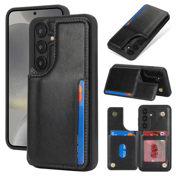 Sailortech Samsung Galaxy S24 背面ケース 翻盖型 galaxy s24 ケース galaxy s24カバー 財布背面手机? 手帳ケース 収納付き 磁気クラスプ 小銭入れ IC カード収納 財布型 実用 横置き機...