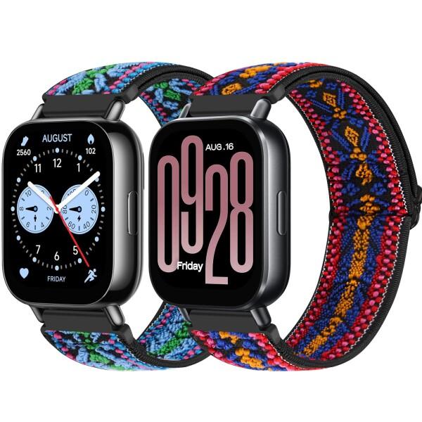 (Bcuckood) 伸縮性腕時計バンド Redmi Watch 5 Active/Redmi Watch 5 Lite 交換用ストラップ レディース メンズ 22mm クイックリリースループ 調節可能リストバンドアクセサリー商品コード：6...