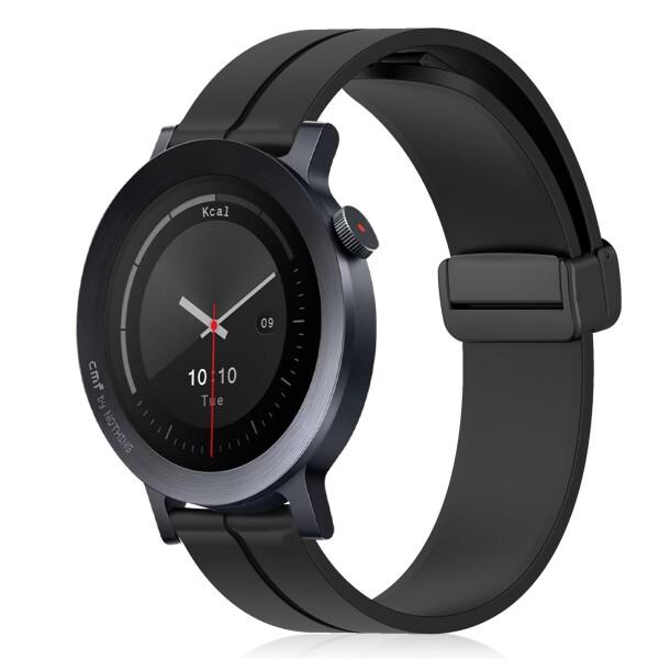 (RicYeel) 磁気付き シリコンバンド CMF by Nothing Watch 3 Pro/Pro 2/Pro 対応 交換バンド マグネット付き 装着簡単 柔らかい スポーツ ストラップ 替えバンド 交換ベルト CMF by Not...