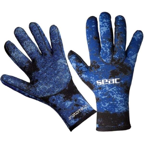 Seac Anatomic 迷彩グローブ 3.5mm ネオプレン ダイビンググローブ 無呼吸 水中釣り 迷彩カラー商品コード：66079736306型番：0160030067040Aサイズ：Sカラー：迷彩ブルーさらなるグリップ: Seac ...