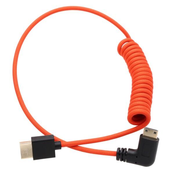 HangTon Mini HDMI - HDMI 4K 8K 60p ケーブル ATOMOS Ninja V Inferno SmallHDモニター Canon Sony HDR-XR50 Z5 Z6ii Z7ii D750カメラ用 左角度...