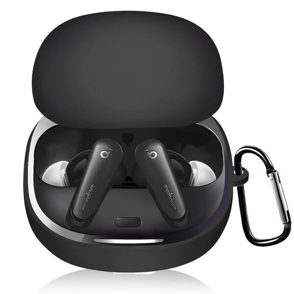 AIYYXX Anker Soundcore Liberty 4 ケース 対応 Anker Soundcore Liberty 4 液状シリコン ケース ソニー 用 保護ケース装着充電可能 耐衝撃性 防水防塵 軽量小型 紛失防止 カラビナ付...
