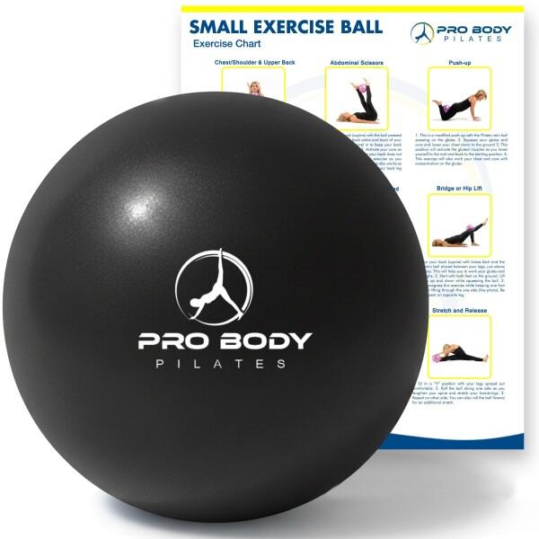 ProBody Pilates Mini Exercise Ball - 9 Inch Small Bender Ball for Stability, Barre, Pilates, Yoga, Core Training and Phy...