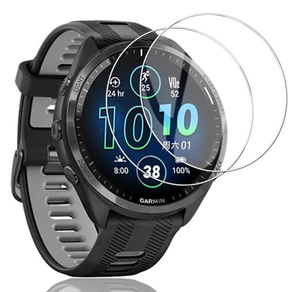 (Gosento)For Garmin Forerunner 965 ガラスフィルム 2.5Dラウンドエッジ加工 日本旭硝子素材AGC 高透過率 強化ガラスフィルム 硬度9H Garmin Forerunner 965 対応商品コード：66...