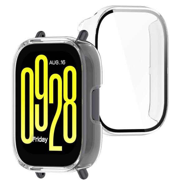 BUITFOU For Redmi Watch 5 Lite カバー xiaomi(シャオミ)Redmi Watch 5 Lite ケース 超薄型 PC+ガラス素材 一体型 全面保護 超薄型 装着簡単 耐衝撃 高透過率 指紋防止 傷防止（ク...