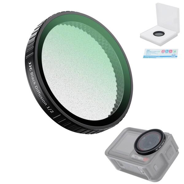 JJC DJI Osmo Action 5 pro/Action 4 / Action 3 ブラックミスト1/2フィルター ミスト映画効果フィルター レンズカバー カメラ保護フィルター 反射除去 色彩コントラスト強調 HD光学ガラス アルミ...