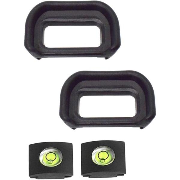 2個セット FDA-EP10互換 SONY用 アイピースカップ A6300 A6000 NEX-6 NEX-7 交換用アイカップ 接眼目当て 接眼部装着アクセサリー アイピース 適用 互換 ホットシューカバー型水準器付き商品コード：6607...